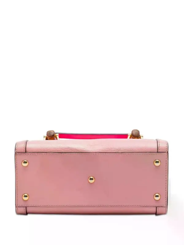 Gucci Calfskin Bamboo Diana Satchel - Pink
