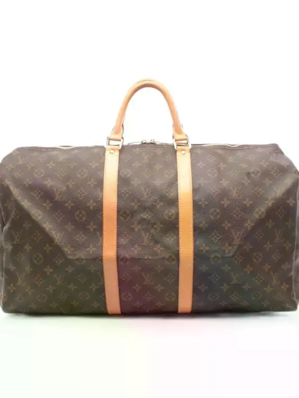 LOUIS VUITTON 2000 55 Keepall Boston Monogram Luggage Bag - Brown