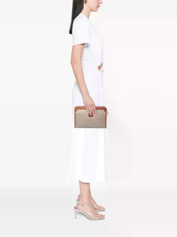 Celine Macadam Coated Canvas Clutch Bag