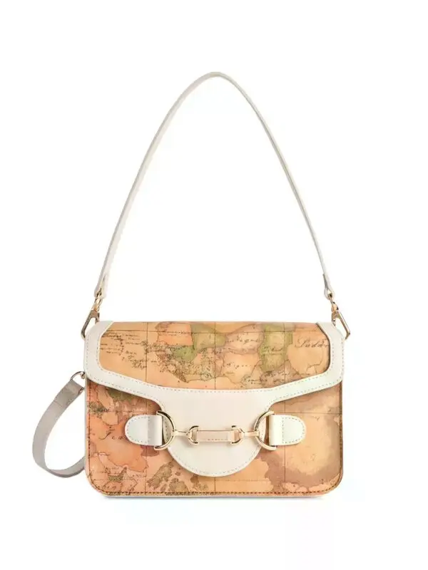 ALVIERO MARTINI 1° CLASSE Geo Classic Map Print Shoulder Bag
