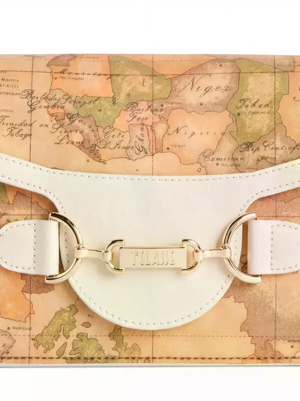 ALVIERO MARTINI 1° CLASSE Geo Classic Map Print Shoulder Bag