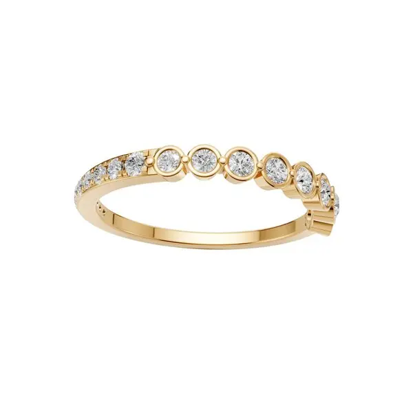 AYA FINE JEWELRY Round Brilliant Lab Grown Diamond Bezel Band Ring In 14k Gold - Yellow
