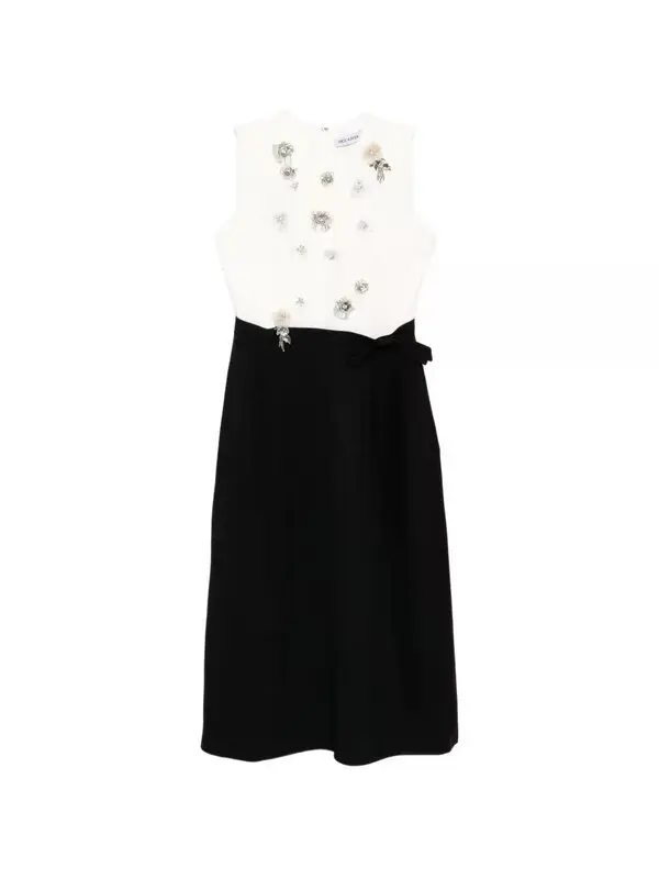 Dice Kayek Crystal-embellished Bow-detail Dress - Black