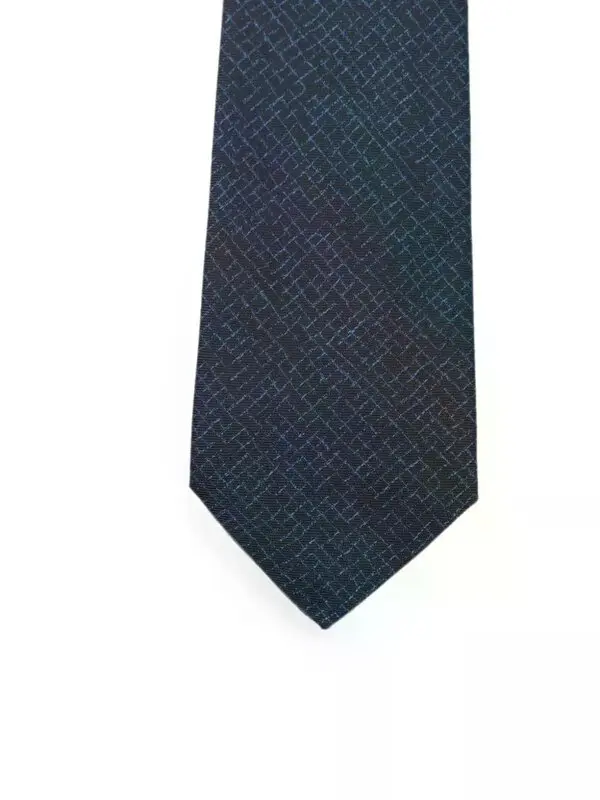 Canali Geometric-pattern Silk Tie