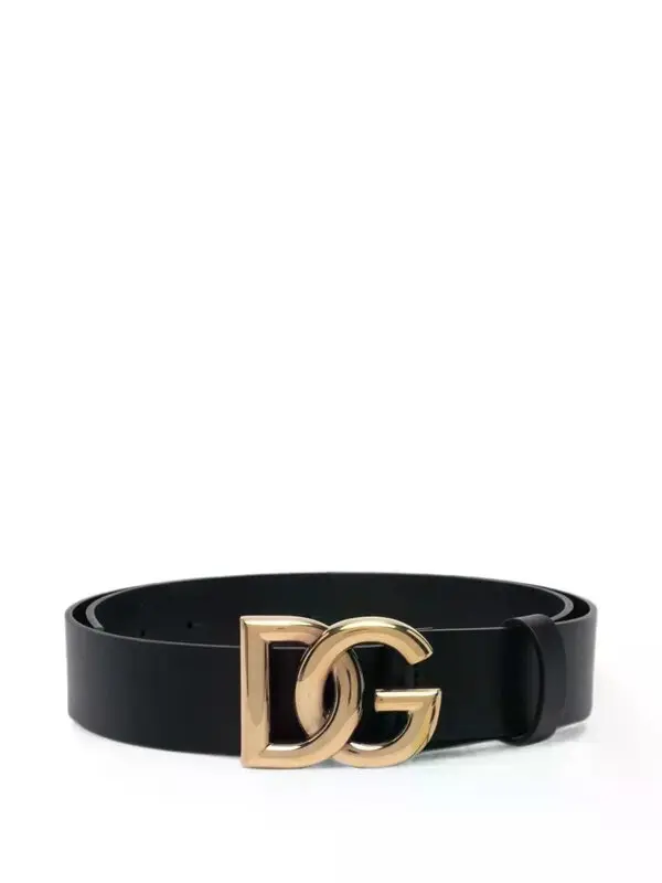 Dolce & Gabbana Dg Logo-plaque Belt - Black