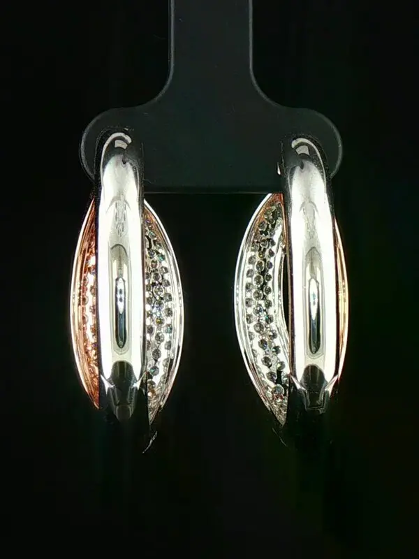 HYT JEWELRY Diamond Hoop Earrings