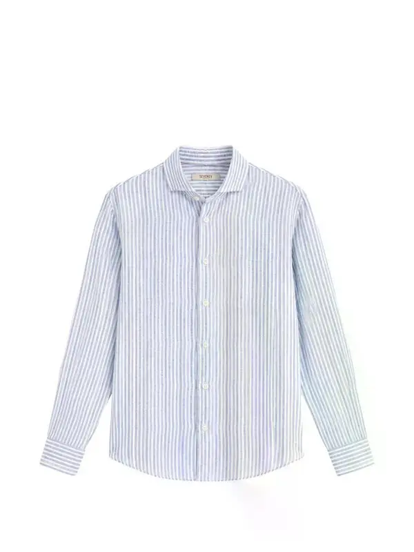 Seventy Striped Linen Shirt - White
