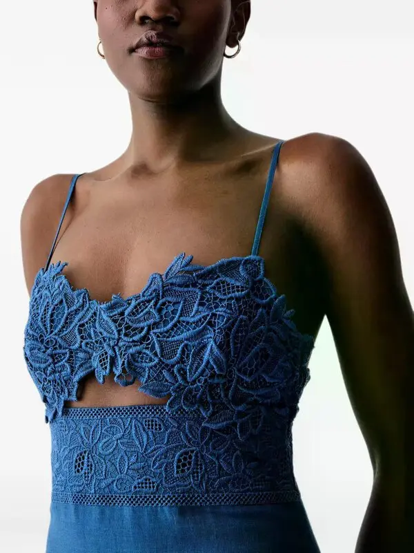 Ermanno Scervino Lace-paneled Maxi Dress