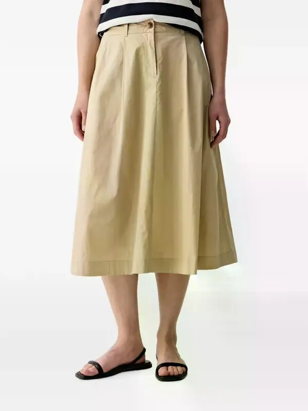 Gant Pleated A-line Midi Skirt