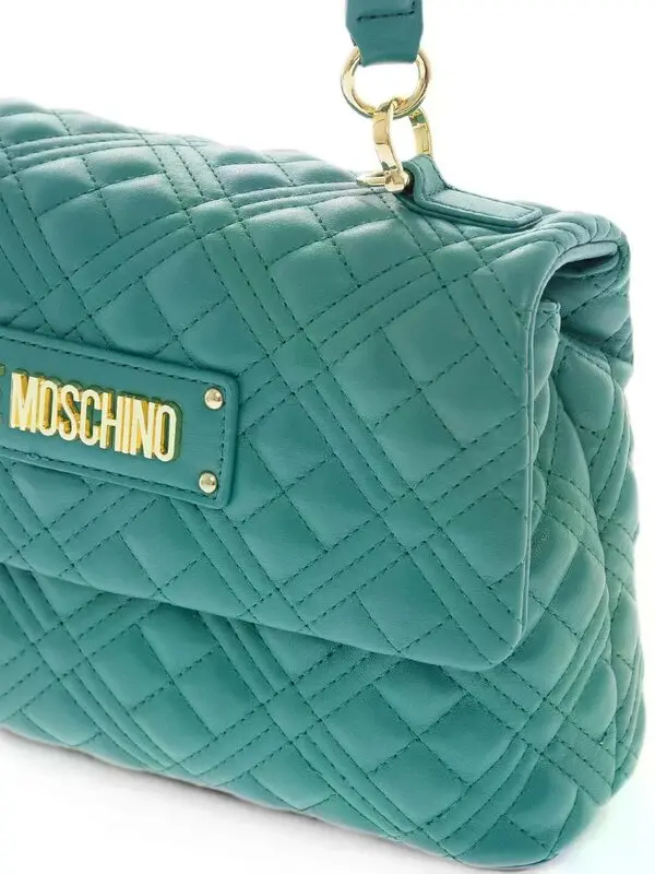 Moschino Quilted Logo Plaque Small Bag