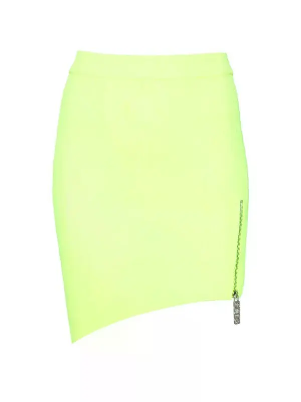 Gcds Asymmetric Knitted Skirt - Yellow