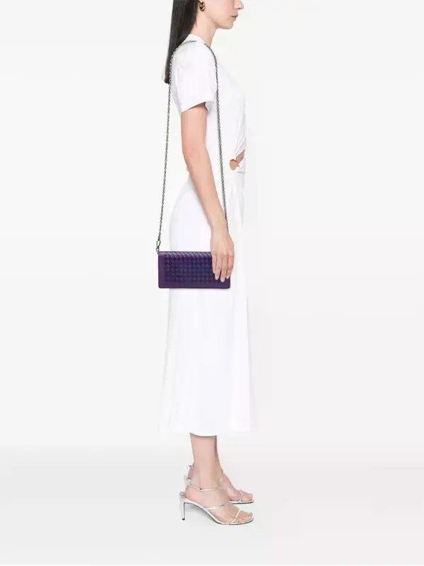 Bottega Veneta Nappa Intrecciato Continental Wallet On Chain - Purple