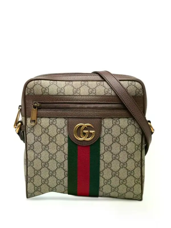 Gucci 2016-2026 Small Gg Supreme Web Ophidia Messenger Bag Crossbody Bag - Neutrals