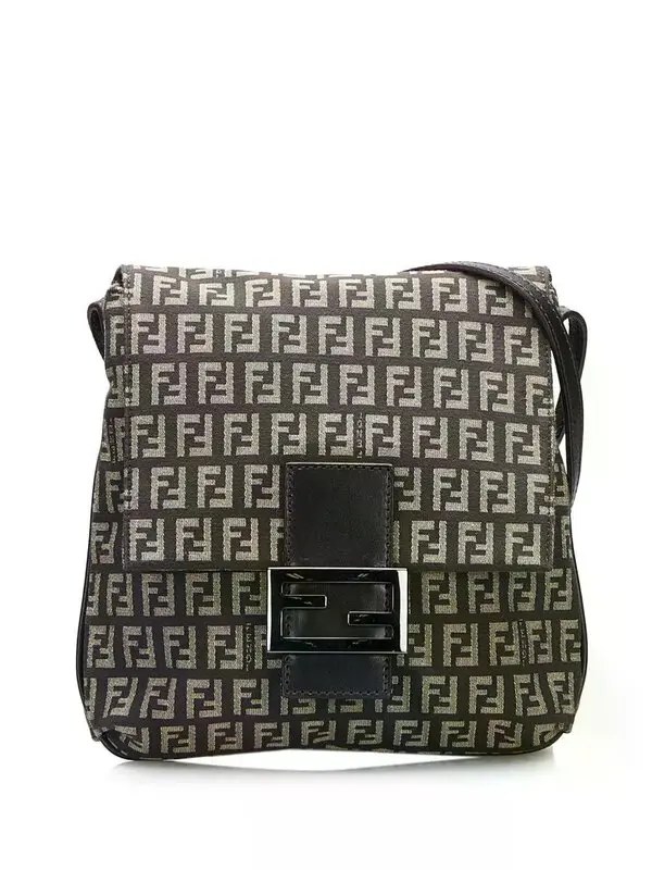 Fendi 2000-2010 Zucchino Crossbody Bag - Brown
