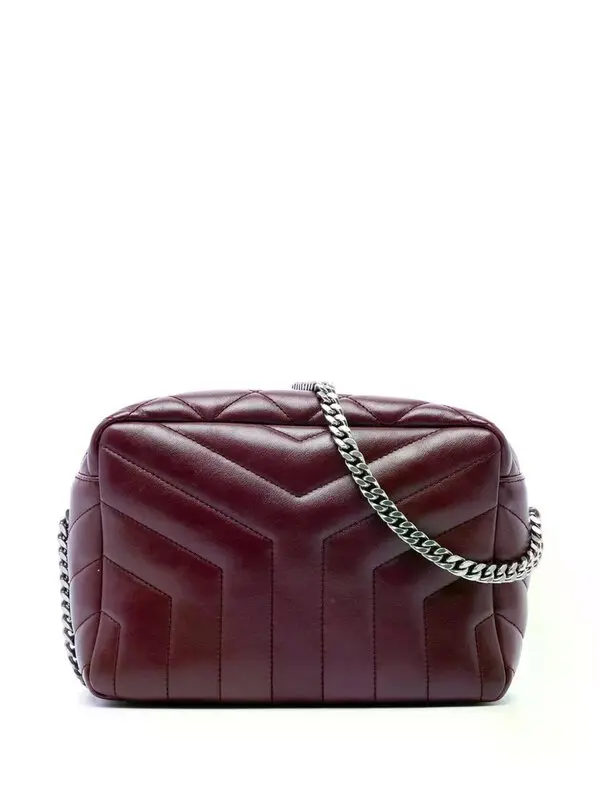 Saint Laurent 2019 Small Matelasse Calfskin Loulou Bowling Bag Crossbody Bag - Red