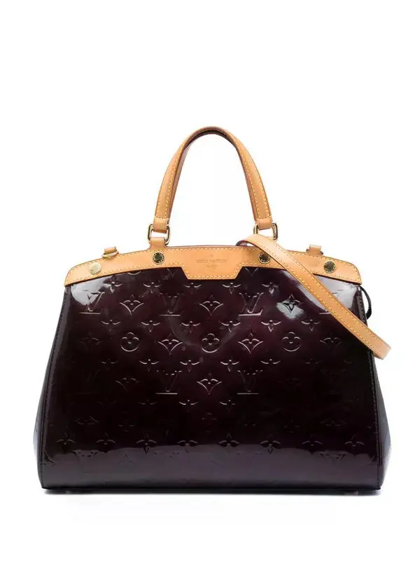 LOUIS VUITTON 2013 Monogram Vernis Brea Mm Satchel - Purple