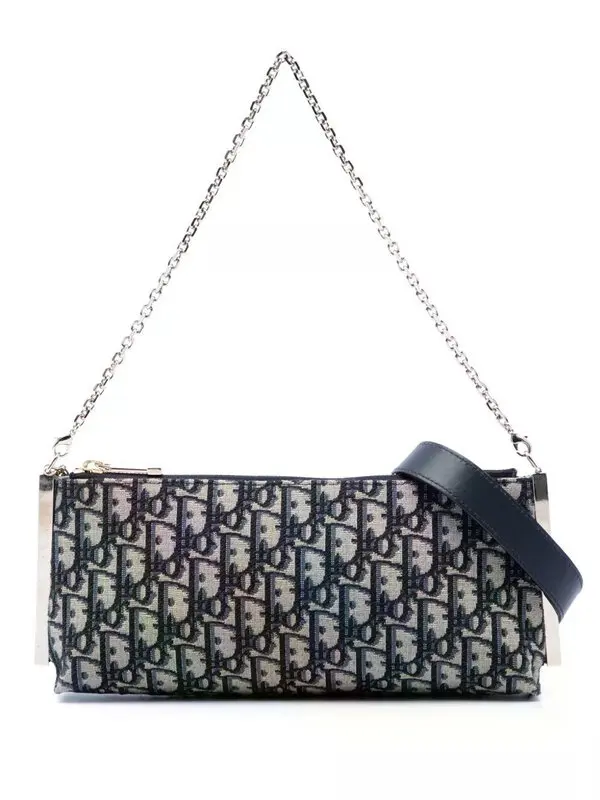 Dior 2023 Oblique Canvas Club Bag Satchel - Blue