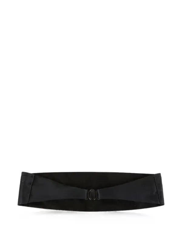 LARDINI Pleated Wool Cummerbund - Blue