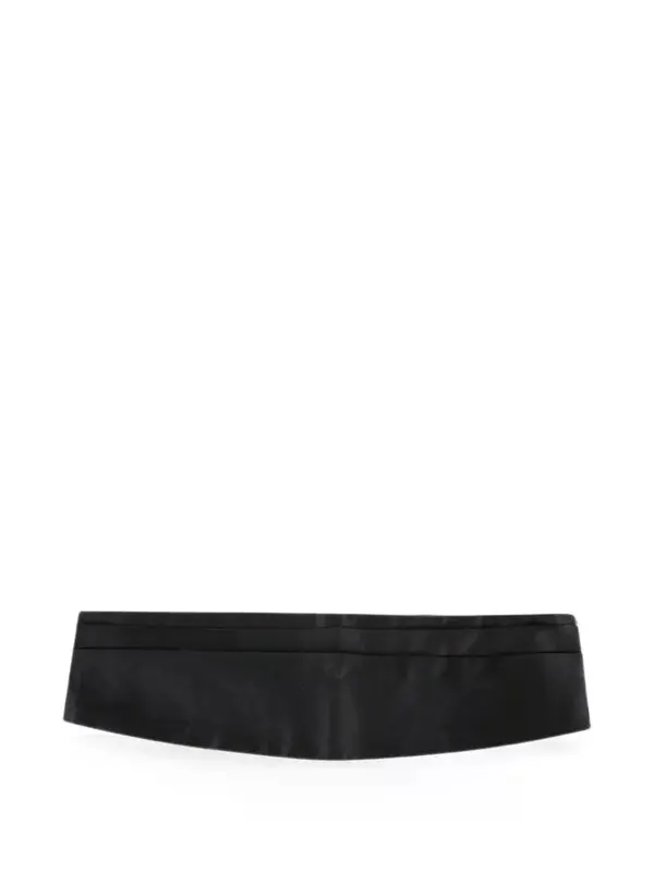 LARDINI Pleated Wool Cummerbund