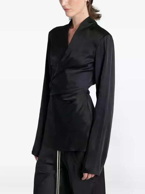 Rick Owens Wrap-style Long-sleeve Blouse