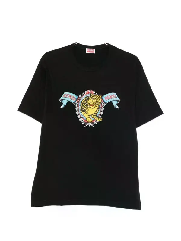 Kenzo Jumping Tiger-print T-shirt - Black