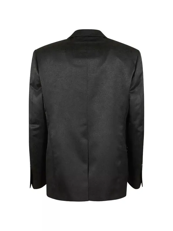 LARDINI Satin-lapel Linen Jacket