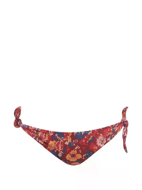 Isabel Marant Étoile Floral-motif Side-tie Bikini Bottoms - Red