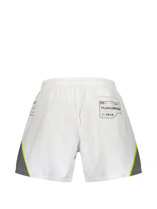 PLEIN SPORT Drawstring-waist Panelled Swim Shorts