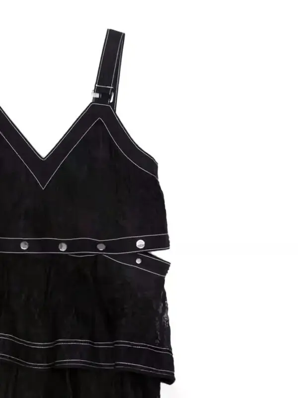3.1 Phillip Lim V-neck Studded Midi Dress - Black