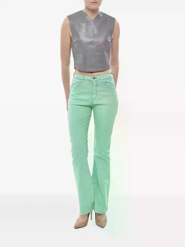 Marni Coated Bootcut Jeans - Green