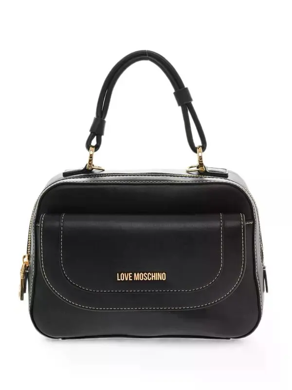 Moschino Contrast-stitch Top-handle Tote Bag - Black