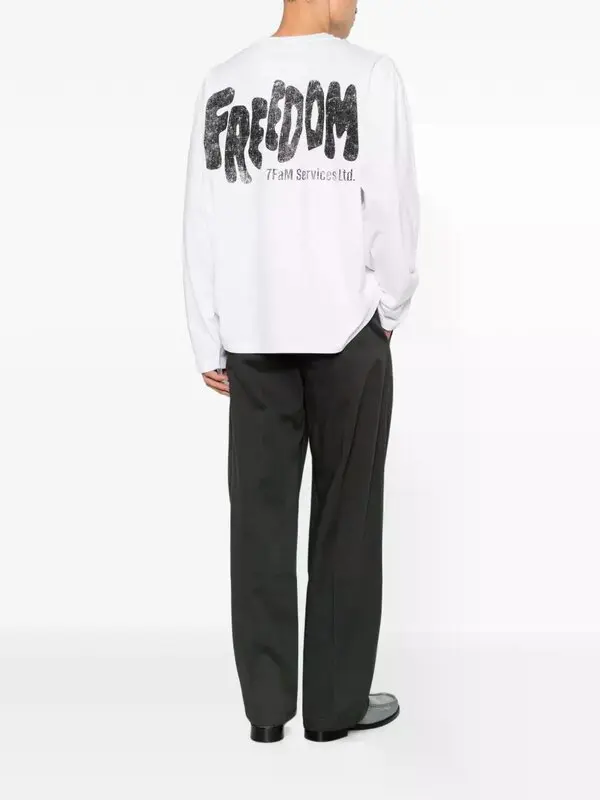 7 For All Mankind Graphic-print Long-sleeve T-shirt