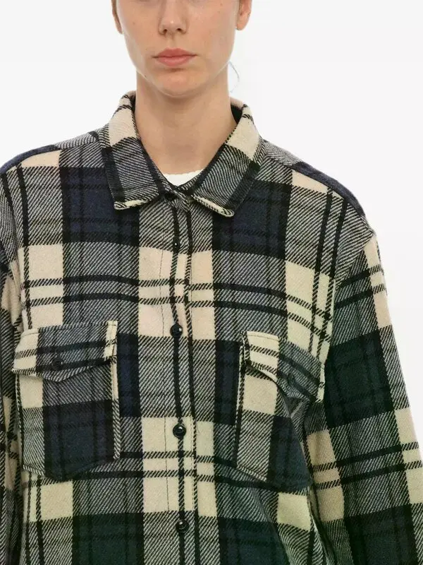 Woolrich Fringed Checked Overshirt