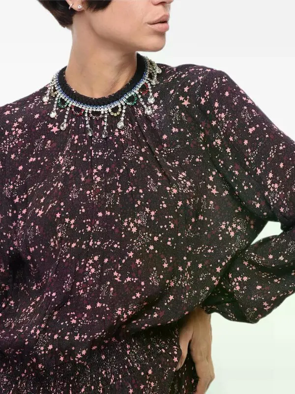 Dsquared2 Crystal-embellished Star-print Mini Dress