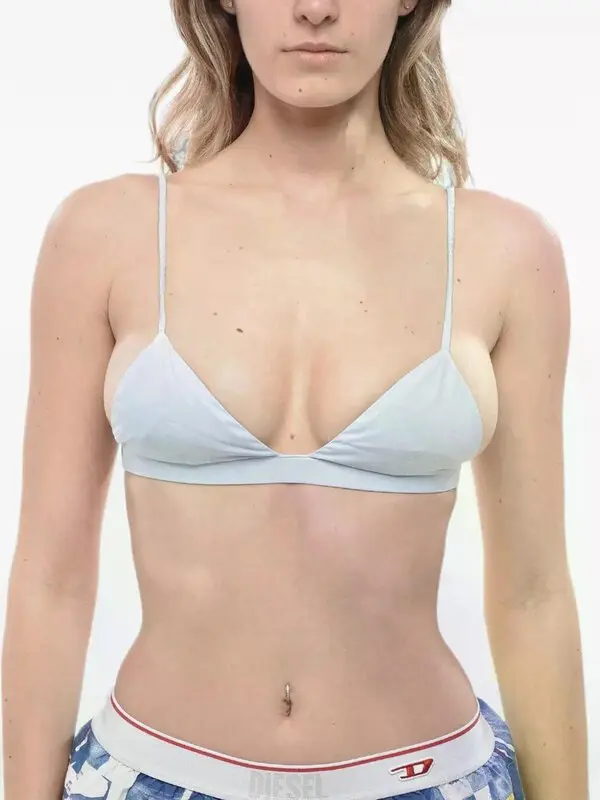 Andamane Triangle-cup Elasticated-strap Bra - Blue