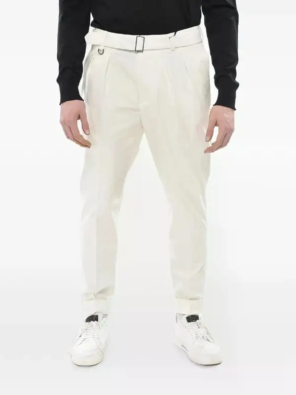 PAOLO PECORA Belted Velvet Trousers