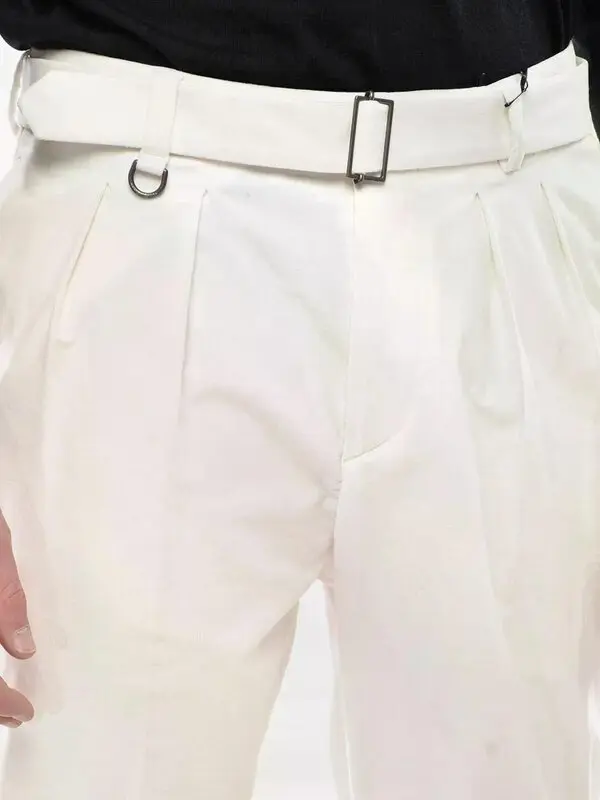 PAOLO PECORA Belted Velvet Trousers