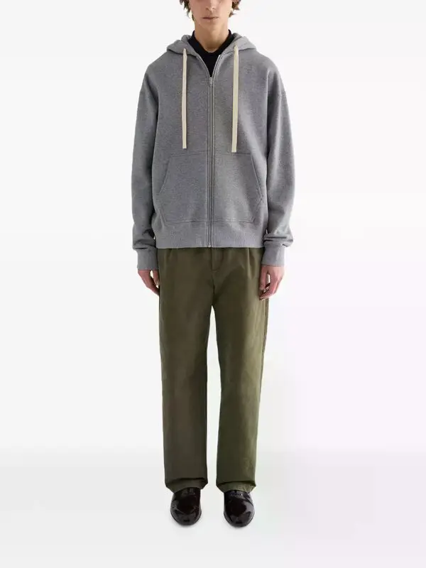 JIL SANDER Logo Print Zip-up Hoodie