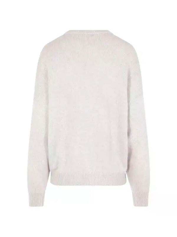 Brunello Cucinelli Sequin-embellished Drop-shoulder Sweater
