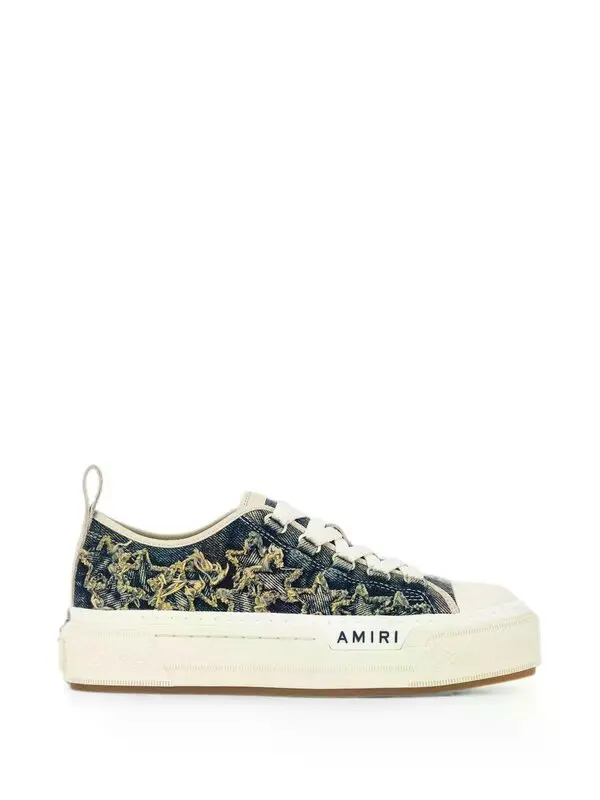 Amiri Denim Court Low Sneakers - Blue