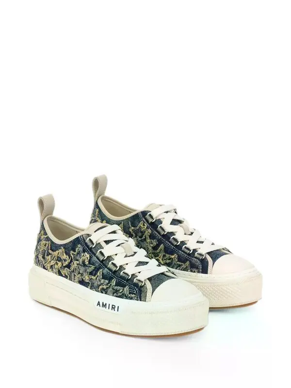 Amiri Denim Court Low Sneakers - Blue