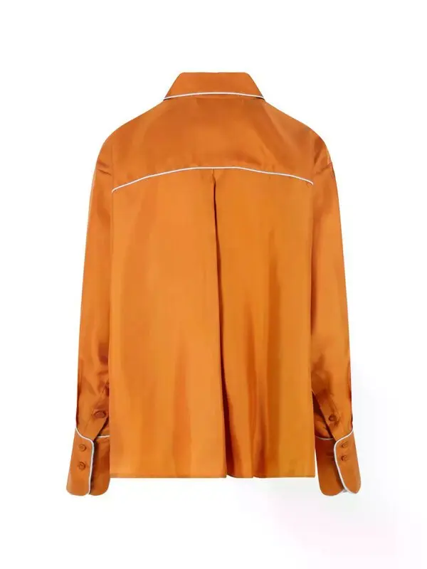Raquel Diniz Silk Shirt With Contrast Piping
