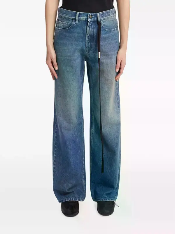 ANN DEMEULEMEESTER Stonewashed Wide-leg Jeans - Blue