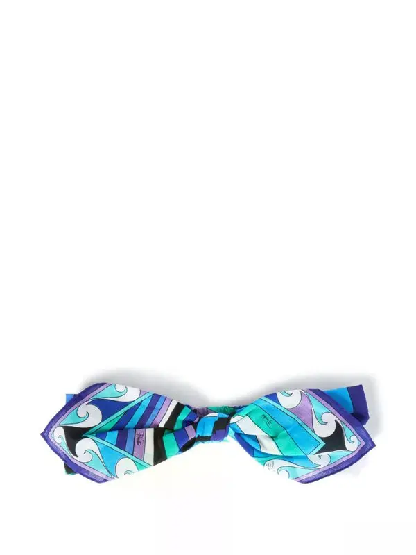 Emilio Pucci Cotton Headband With Bow - Blue