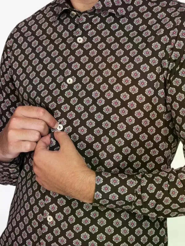 TINTORIA MATTEI 954 Geometric-print Shirt