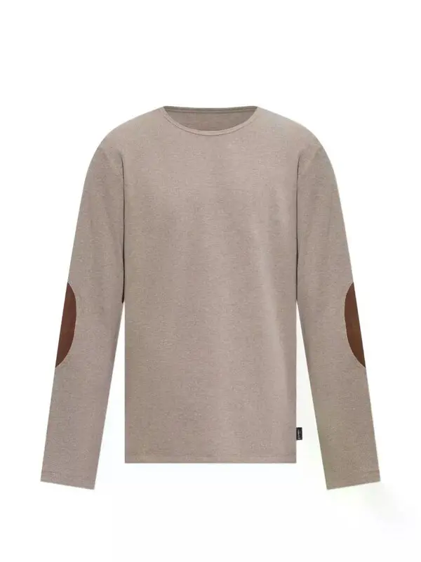 MAISON MARGIELA Ribbed Knit Sweater With Elbow Patches - Neutrals