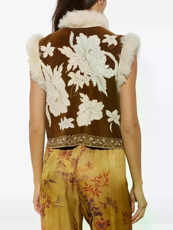 FORTE_FORTE Botanical Motif Vest