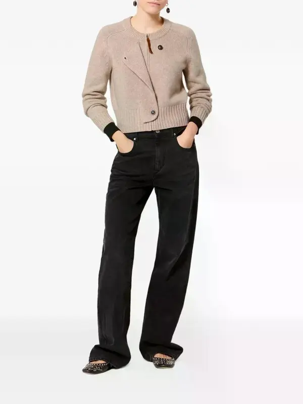 Isabel Marant Étoile Asymmetric Zip-fastening Cardigan - Neutrals