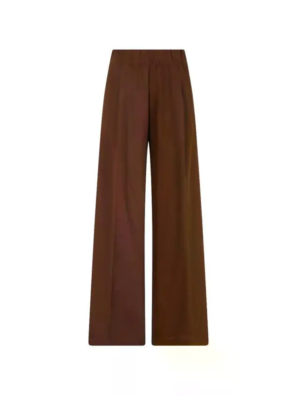 SEMICOUTURE Jhonny Pleated Wide-leg Trousers - Brown