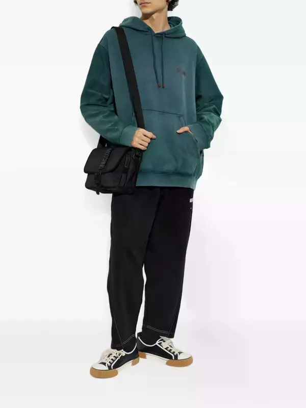 Moschino Logo-embroidered Drawstring Hoodie - Green